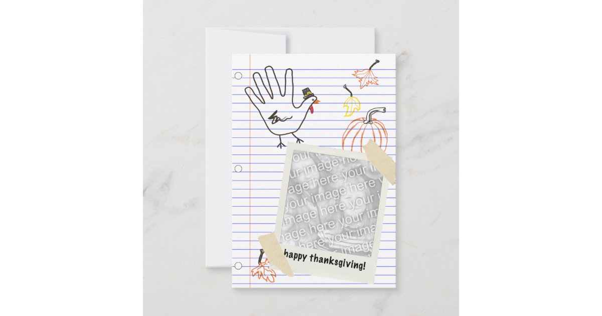 happy thanksgiving! notebook sketches invitation | Zazzle