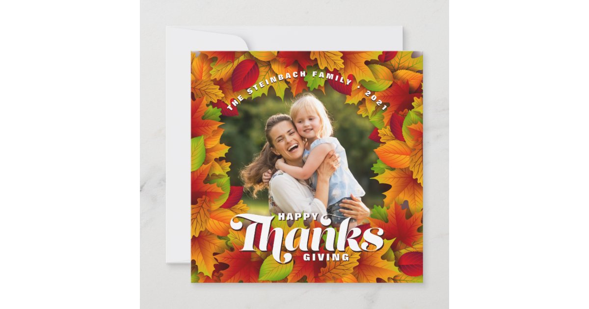 Happy Thanksgiving Photo Greeting Card | Zazzle