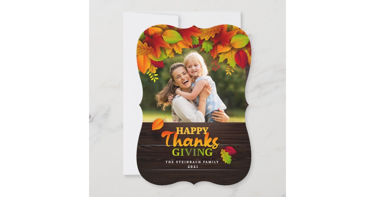 Happy Thanksgiving Photo Greeting Card | Zazzle