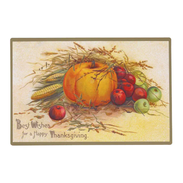 Happy Thanksgiving Placemat | Zazzle
