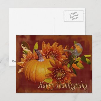 Happy Thanksgiving Postcard | Zazzle