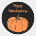 Happy Thanksgiving Pumpkin Sticker | Zazzle