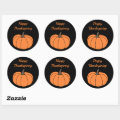Happy Thanksgiving Pumpkin Sticker | Zazzle