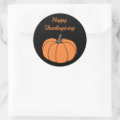 Happy Thanksgiving Pumpkin Sticker | Zazzle