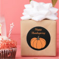 Happy Thanksgiving Pumpkin Sticker | Zazzle