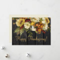 Happy Thanksgiving rustic barn wood Thanksgiving Holiday Card | Zazzle