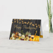 Happy Thanksgiving rustic harvest Thanksgiving Holiday Card | Zazzle