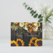 Happy Thanksgiving rustic harvest Thanksgiving Holiday Postcard | Zazzle