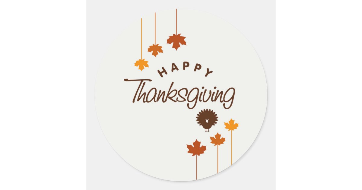 Happy Thanksgiving Sticker | Zazzle