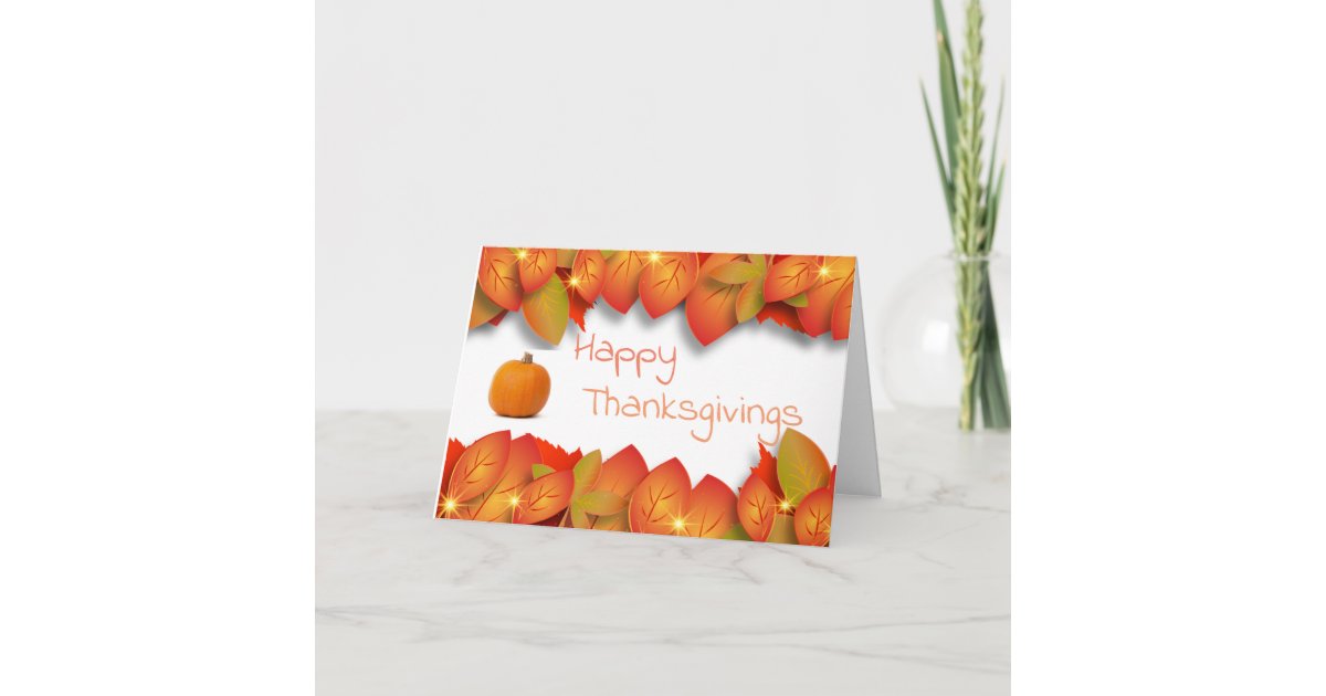 Happy Thanksgiving Thank You Card | Zazzle