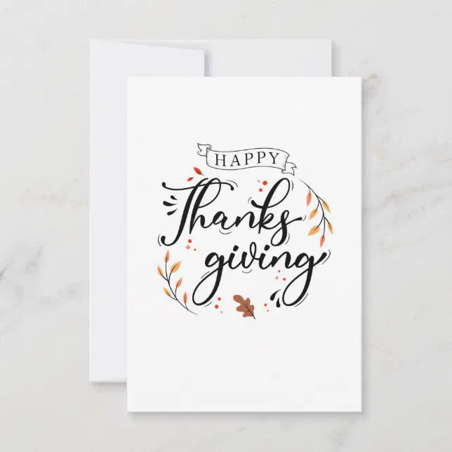 Happy Thanksgiving Thank You Card | Zazzle