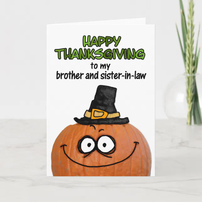 Happy Thanksgiving to my Brother and Sister-in-law Holiday Card | Zazzle