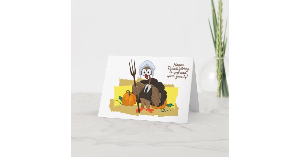 Happy Thanksgiving to you and yours Thank You Card | Zazzle