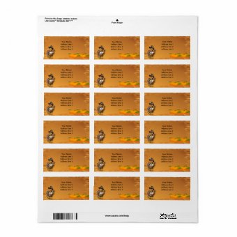 Happy Thanksgiving Turkey Address Labels | Zazzle