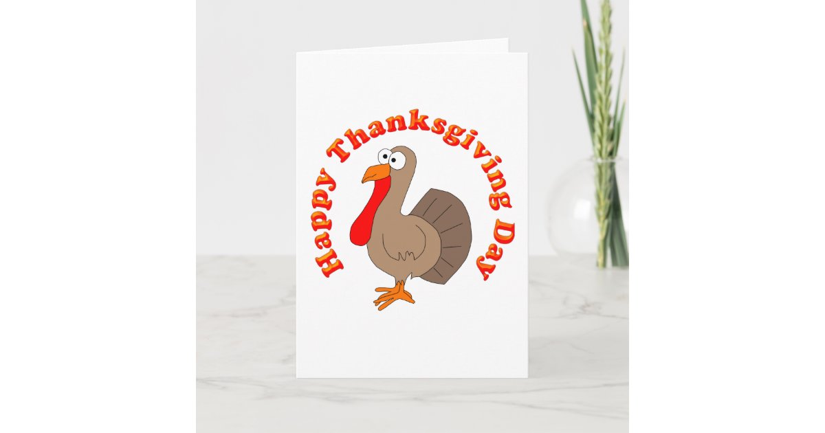 Happy Thanksgiving Turkey Card | Zazzle