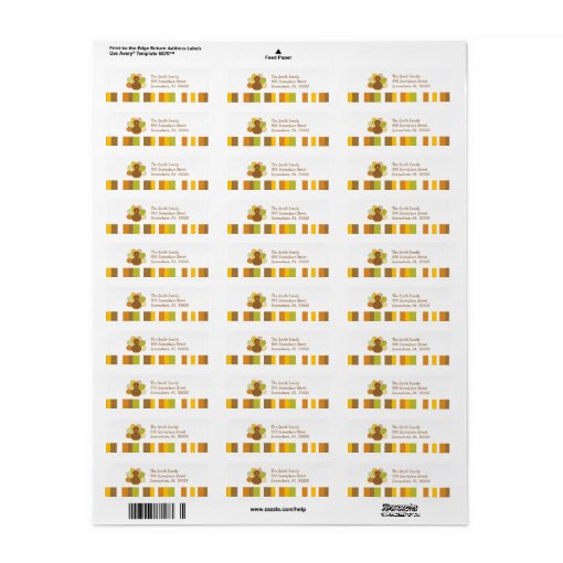 Happy Thanksgiving Turkey Return Address Label | Zazzle