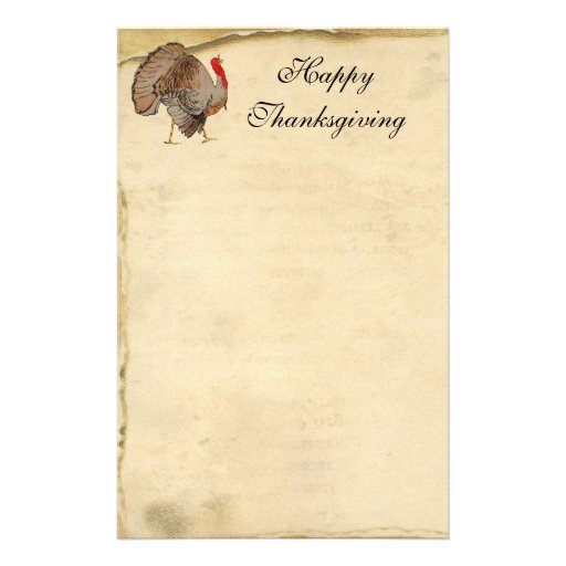 Happy Thanksgiving Turkey Stationery | Zazzle