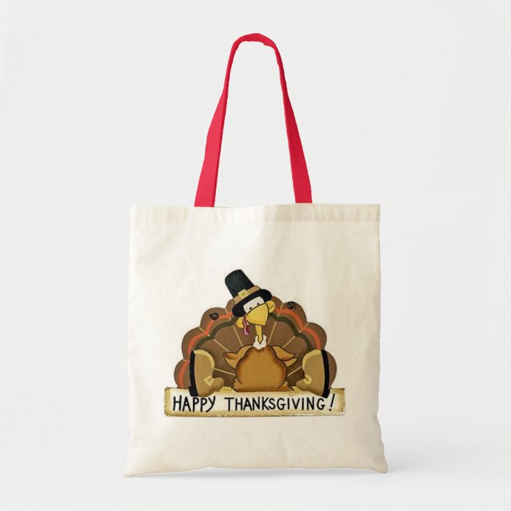 Happy Thanksgiving Turkey Tote Bag | Zazzle