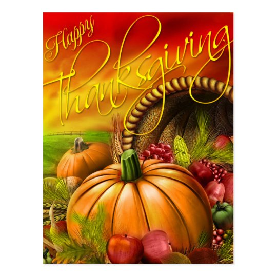 Happy Thanskgiving Postcard | Zazzle.com