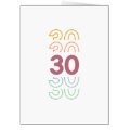 Happy Thirtieth Stacked Typography 30th Birthday Card | Zazzle