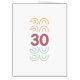Happy Thirtieth Stacked Typography 30th Birthday Card | Zazzle