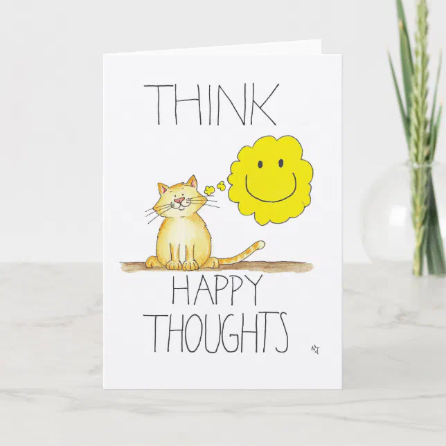 HAPPY THOUGHTS greeting card by Nicole Janes | Zazzle