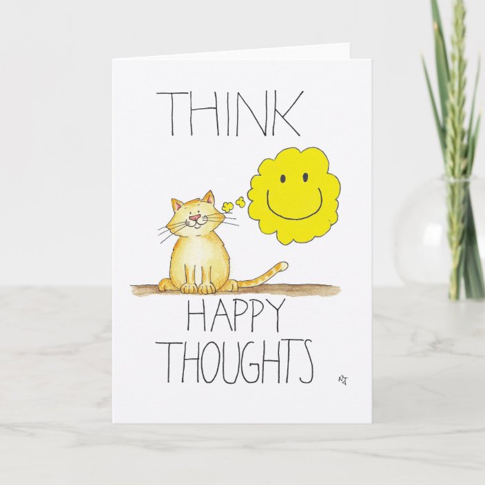 HAPPY THOUGHTS greeting card by Nicole Janes | Zazzle.com