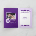 Happy Tin 10th Anniversary 2 photo names purple Card | Zazzle