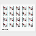 Happy Tracks/ Red Square Sticker | Zazzle