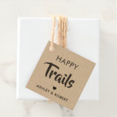 Happy Trails Gift Tag, Nut & Trail Mix Tag, Kraft Favor Tags | Zazzle