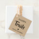 Happy Trails Gift Tag, Nut & Trail Mix Tag, Kraft Favor Tags | Zazzle