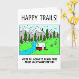 Happy Trails Retirement Card | Zazzle