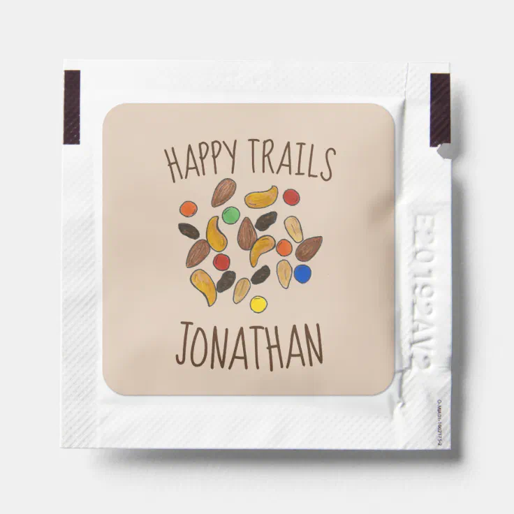 Happy Trails Trail Mix Goodbye Retirement Party Hand Sanitizer Packet ...