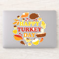 Happy Turkey Day Feast Sticker | Zazzle
