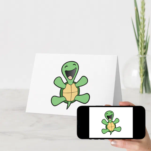 Happy Turtle Card | Zazzle