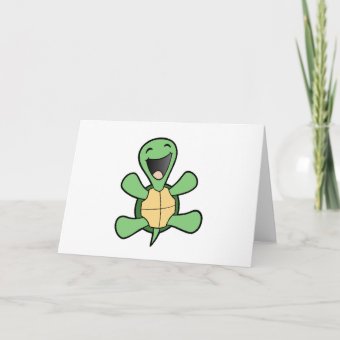 Happy Turtle Card | Zazzle