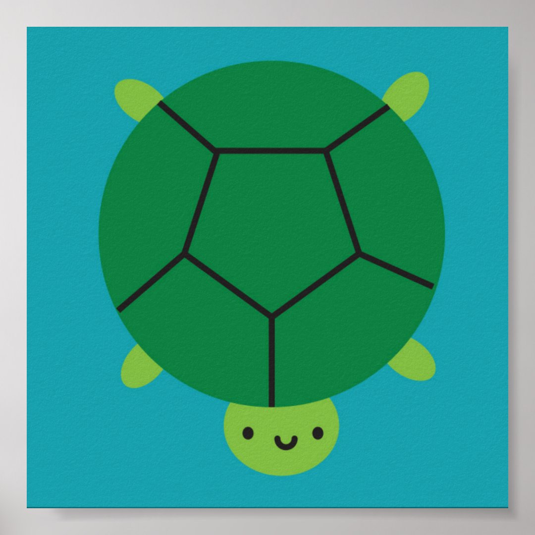 Happy Turtle Poster | Zazzle