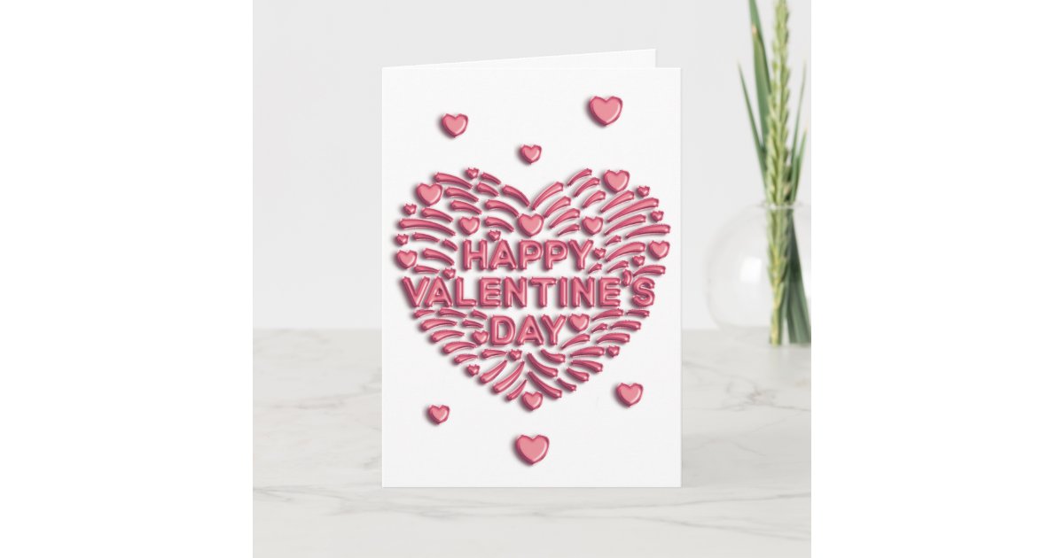 HAPPY VALENTINE"S DAY / Folded Valentine's Card | Zazzle