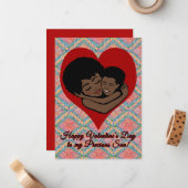 Happy Valentine's Day | African American Son Note Card | Zazzle