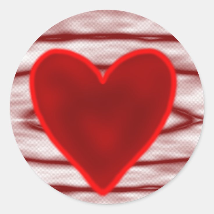 Happy Valentines Day Classic Round Sticker Zazzle