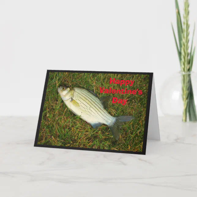 Happy Valentine's Day Cute Little Bass Holiday Card | Zazzle