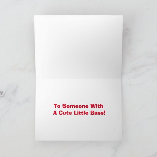 Happy Valentine's Day Cute Little Bass Holiday Card | Zazzle