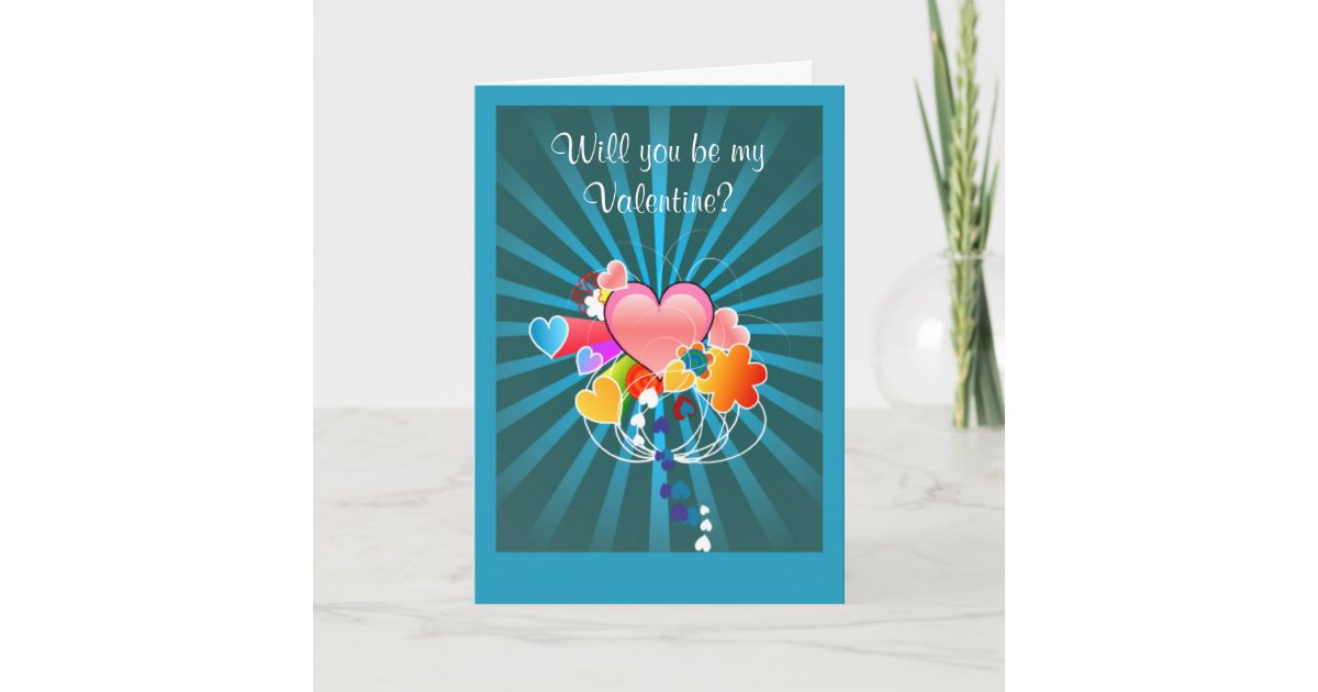 Happy Valentine's Day from secret admirer hearts Holiday Card | Zazzle