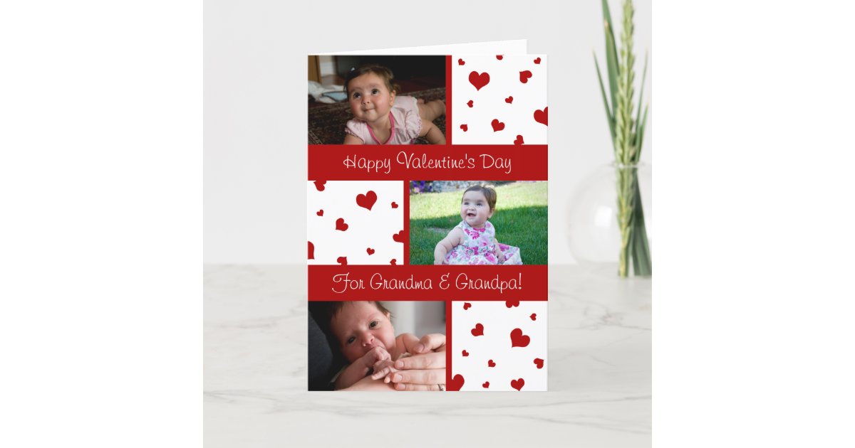 Happy Valentine's Day Grandparents Photo Card | Zazzle