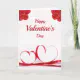 Happy Valentine's Day Heartfelt Wishes Foldable Card | Zazzle