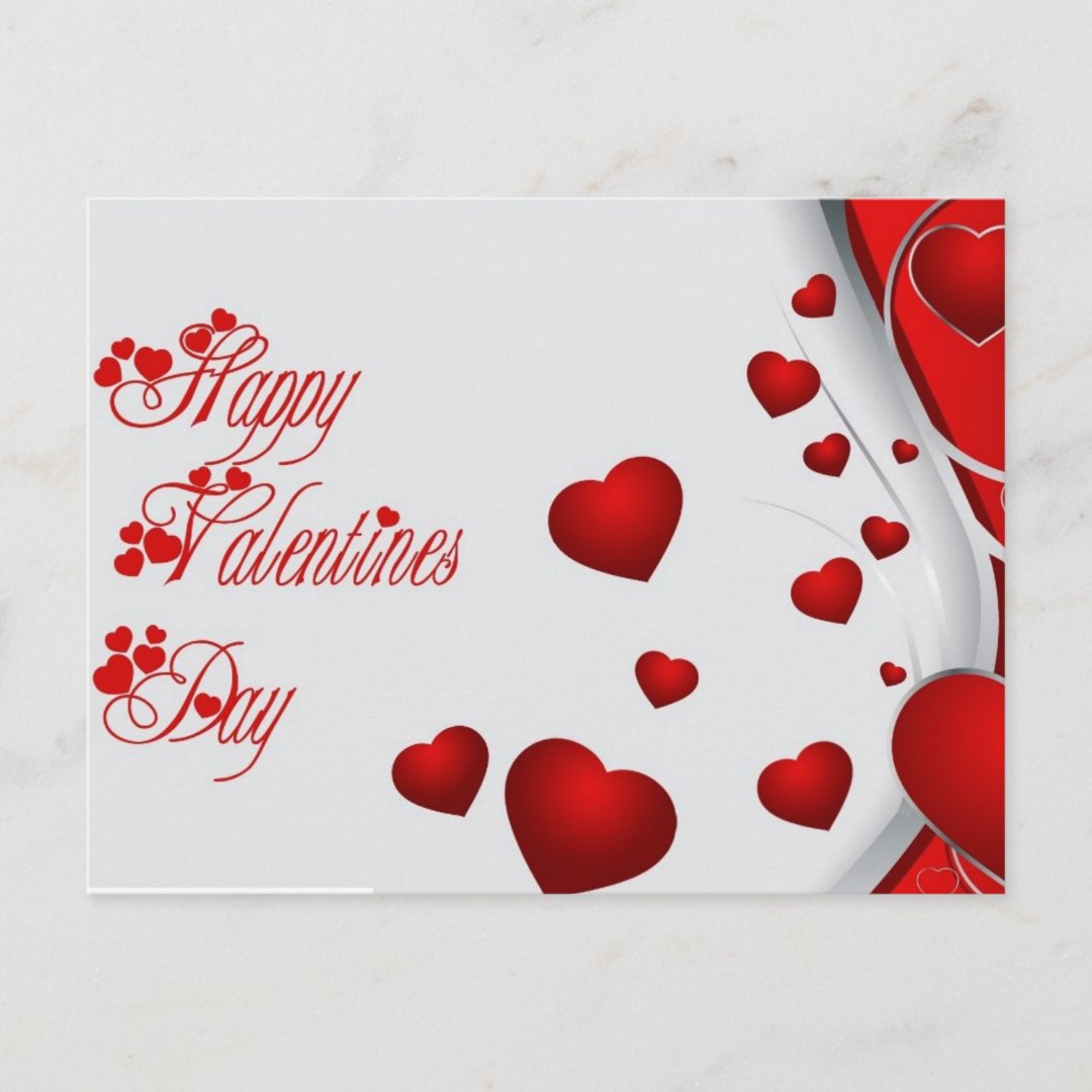 happy Valentines Day Holiday Postcard | Zazzle