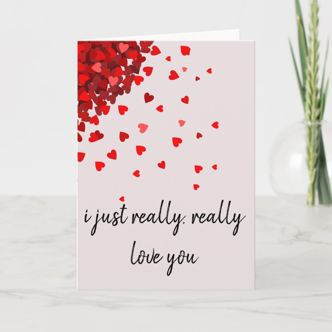 Happy Valentine's Day I Love you Hearts Card | Zazzle