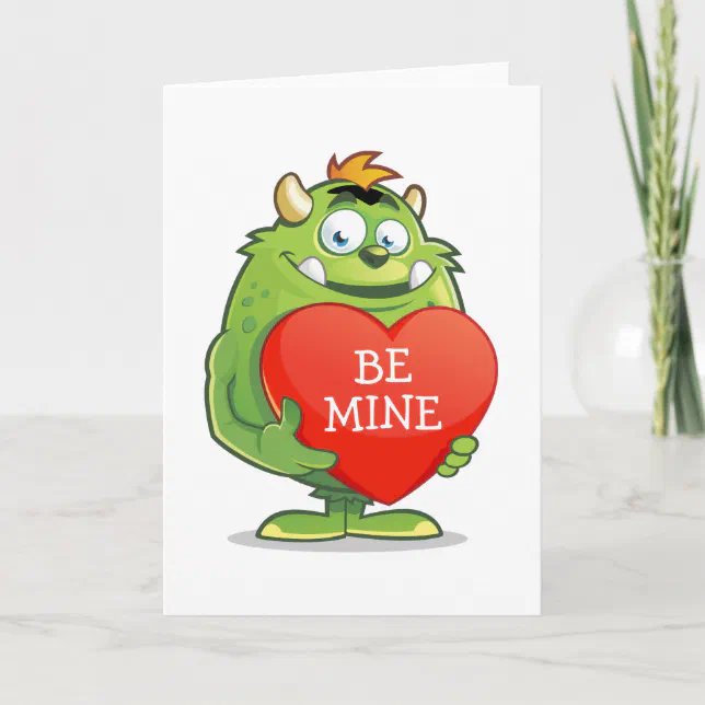 HAPPY VALENTINE'S DAY | I Love You Monster Holiday Card | Zazzle