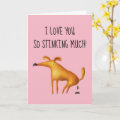 Happy Valentine's Day I love you so Stinking Much Card | Zazzle