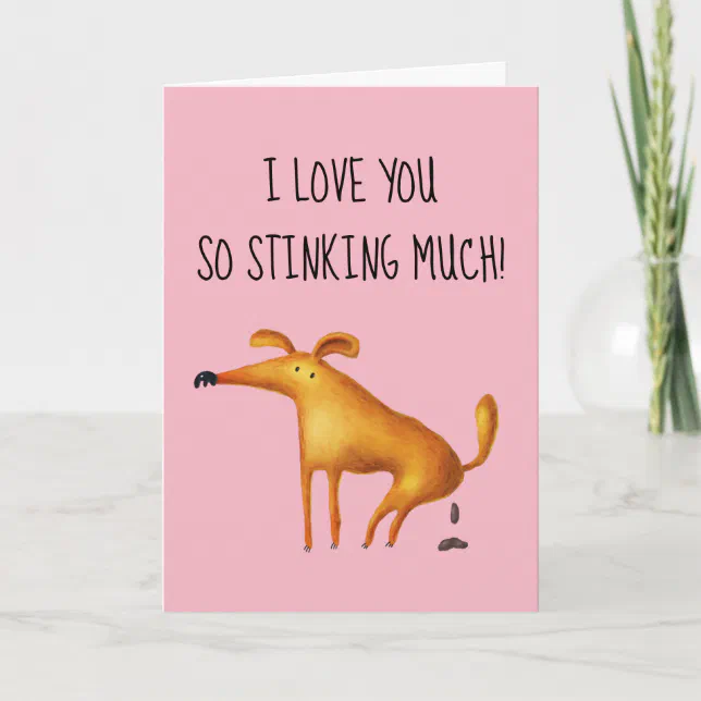 Happy Valentine's Day I love you so Stinking Much Card | Zazzle
